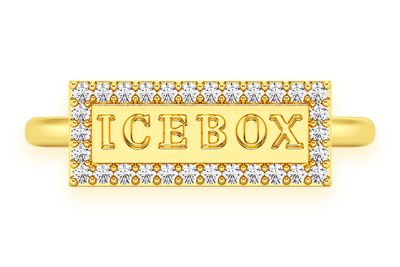 Icebox - Icebox Logo Diamond Pendant 14k Solid Gold .10ctw