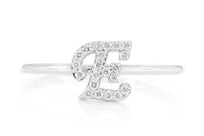 Icebox - Custom Letter Diamond Pendant 14k Solid Gold 0.10ctw