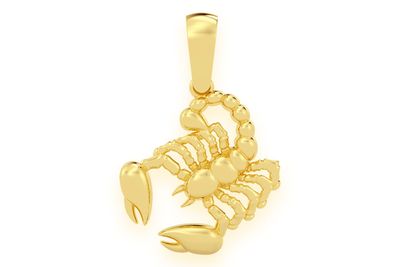 Icebox - Scorpion Diamond Pendant 14k Solid Gold 0.25ctw