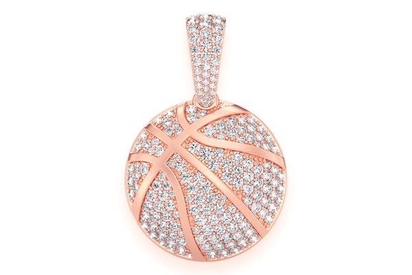 Icebox - Basketball Diamond Pendant 14k Solid Gold 2.00ctw
