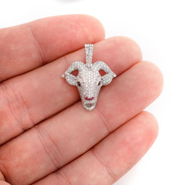 Icebox - Goat Head Diamond Pendant 14k Solid Gold 1.25ctw