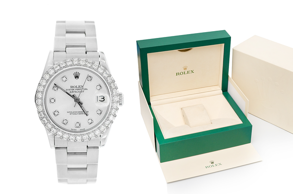 Icebox - Rolex Datejust 31MM Steel (68240) Custom Dial & 2.00ctw ...
